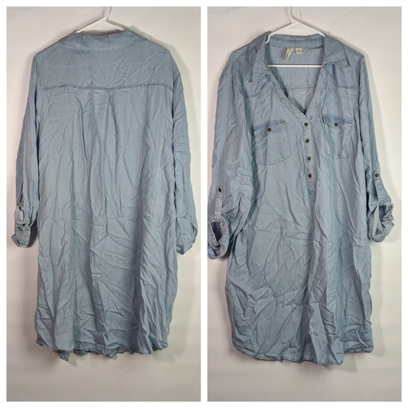 Tacera | Dresses | Tacera Chambray Shirt Dress | Poshmark